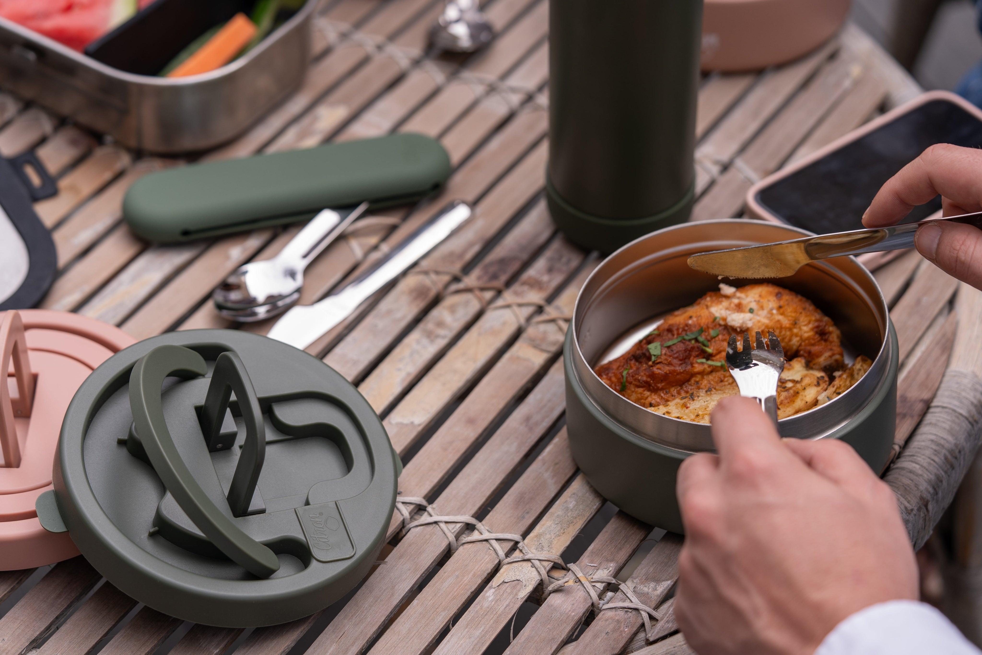 Insulated Food Jar - 400ml - Green – Citron